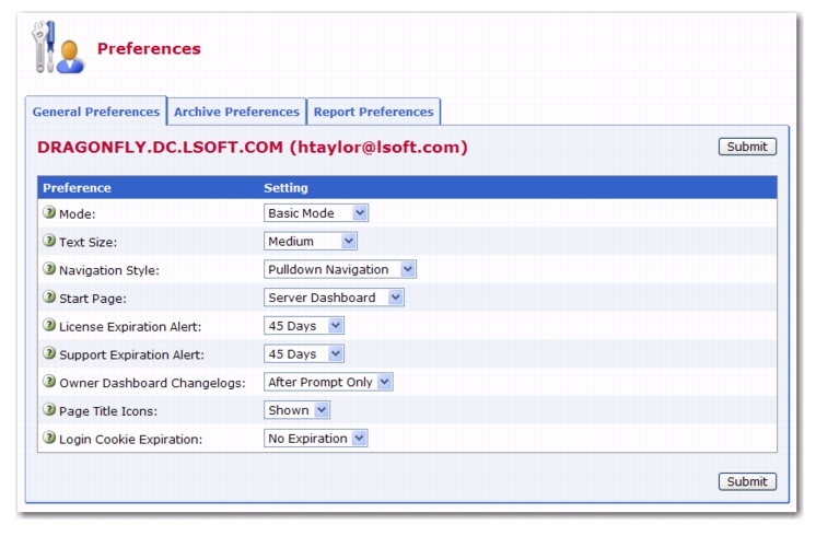 Using the Web Administration Interface